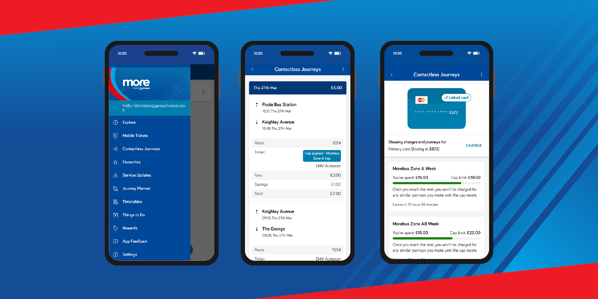 Improved tap on tap off transactions - morebus